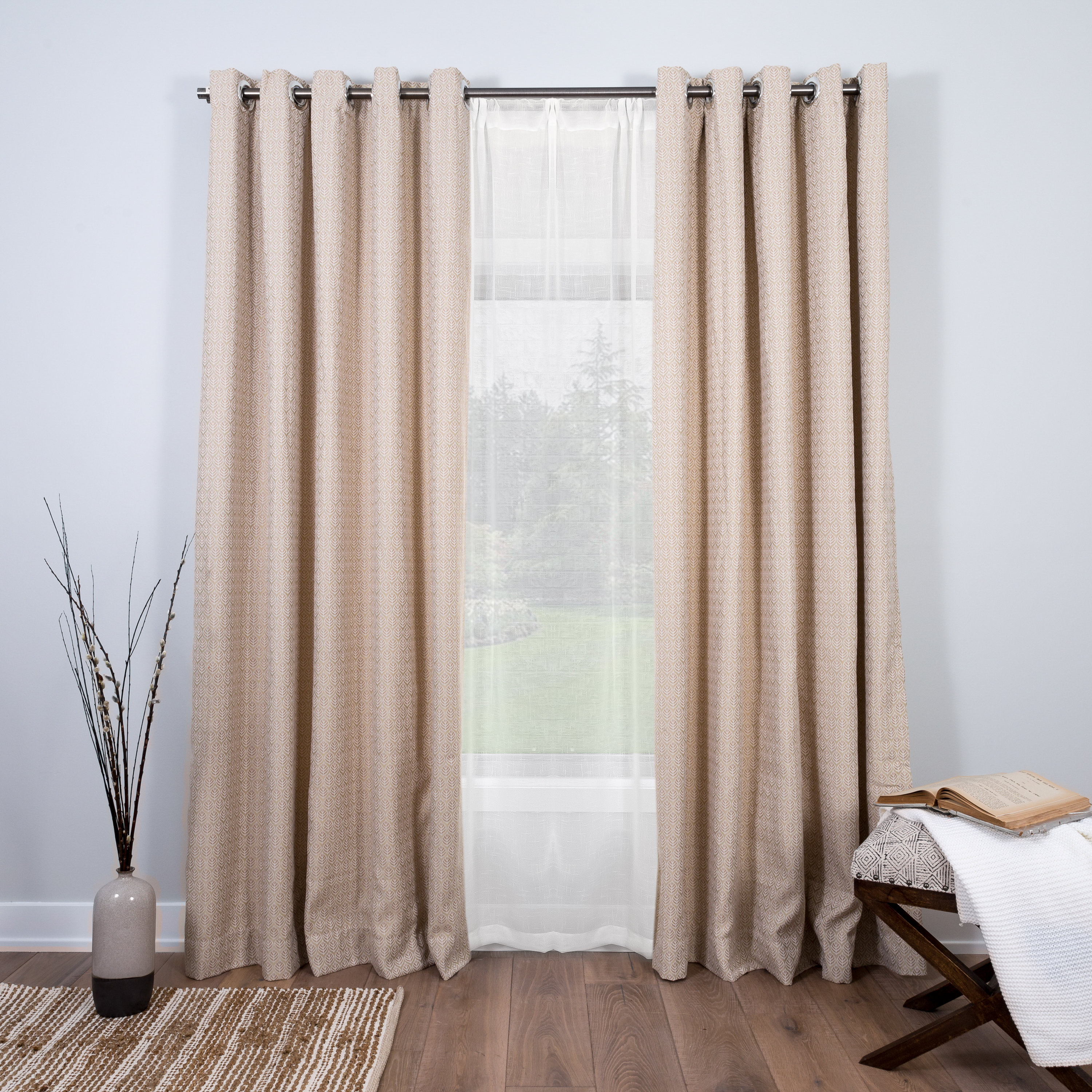 Corrigan Studio® Croyd Room Darkening Thermal Grommet Curtain Panels ...