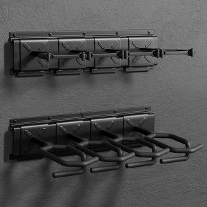 Blacksmith Gun Rack, 4 Rifle Shotgun Wall Storage Holder Display Rack ...