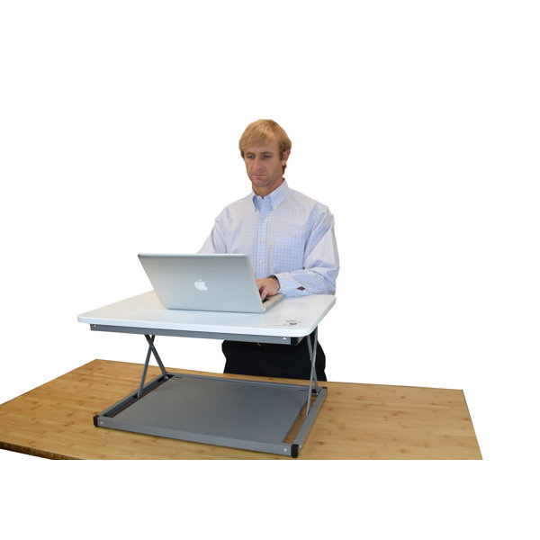 Symple Stuff Change-Desk Mini Height Adjustable Standing Desk Converter ...