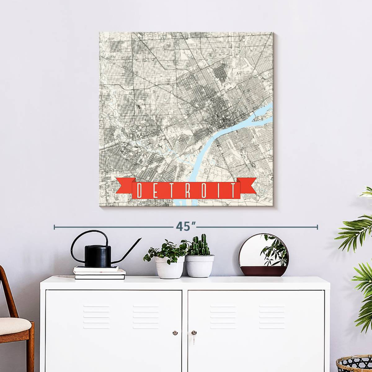 Elephant Stock Detroit Grid Map | Wayfair