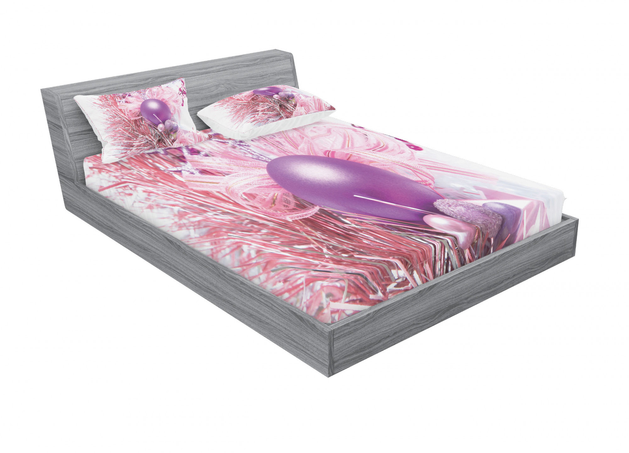 Ambesonne Close Up View of Bells and Ribbon Bow Objects Annual Present ...