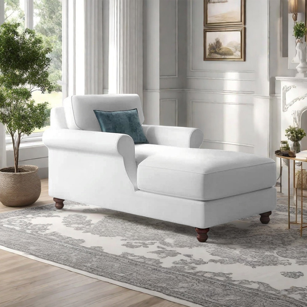 Elegant Home Furnishings.s Linen Indoor Chaise Lounges with Double ...