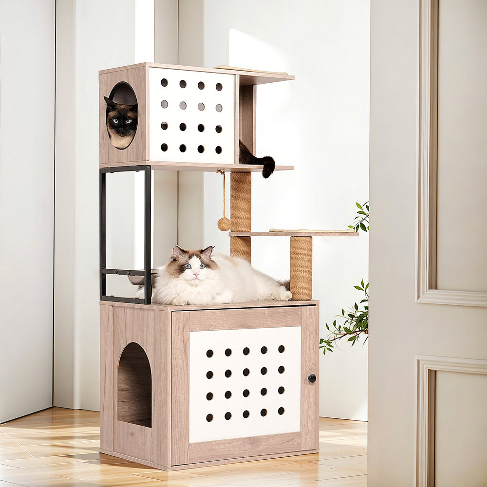 Archie & Oscar™ Cat Tree With Litter Box Enclosure, All-In-One Cat ...
