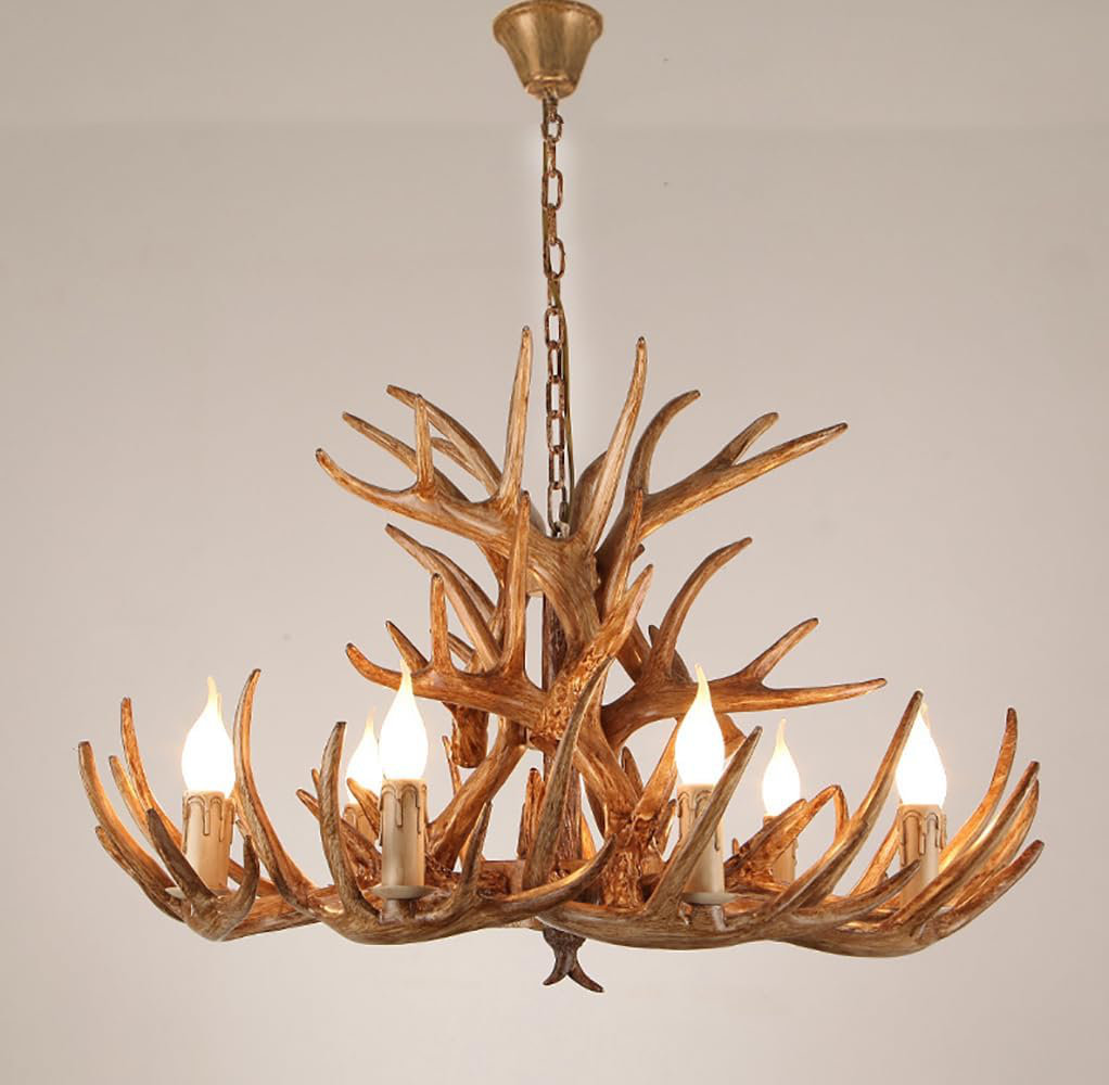 Foundry Select Farmhouse Antler Chandelier 9 Light,Rustic Deer Antler ...