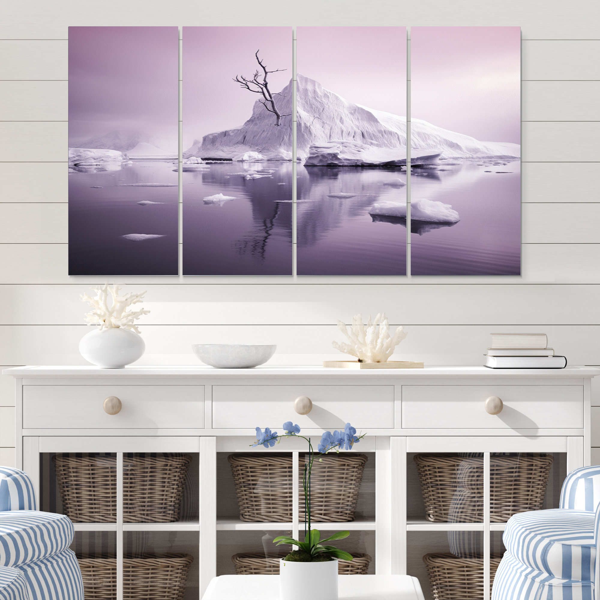 Dovecove Pink Purple Iceberg Arctic Elegance - Landscapes Wall Art ...
