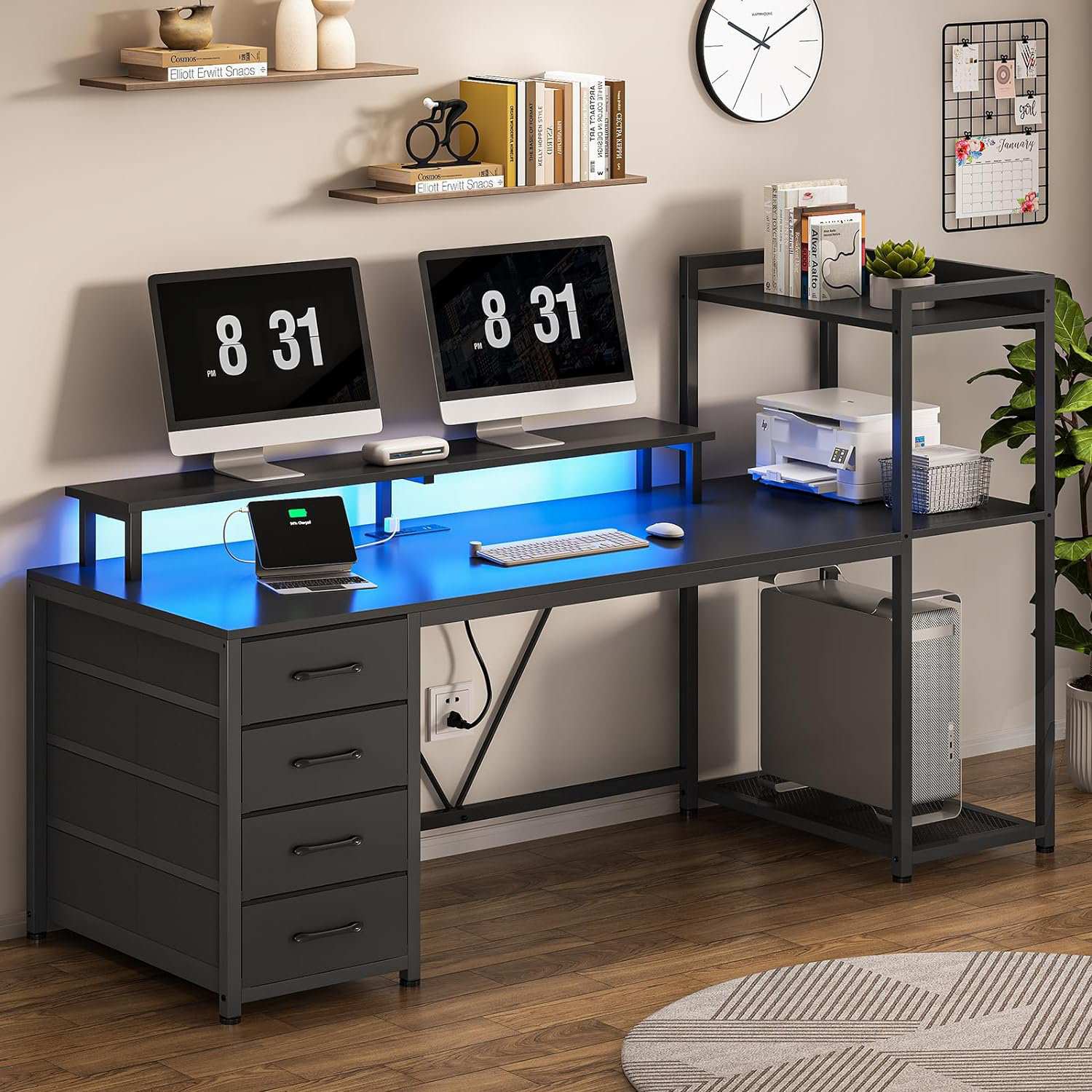 Wrought Studio™ Computer Desk With Storage | Wayfair