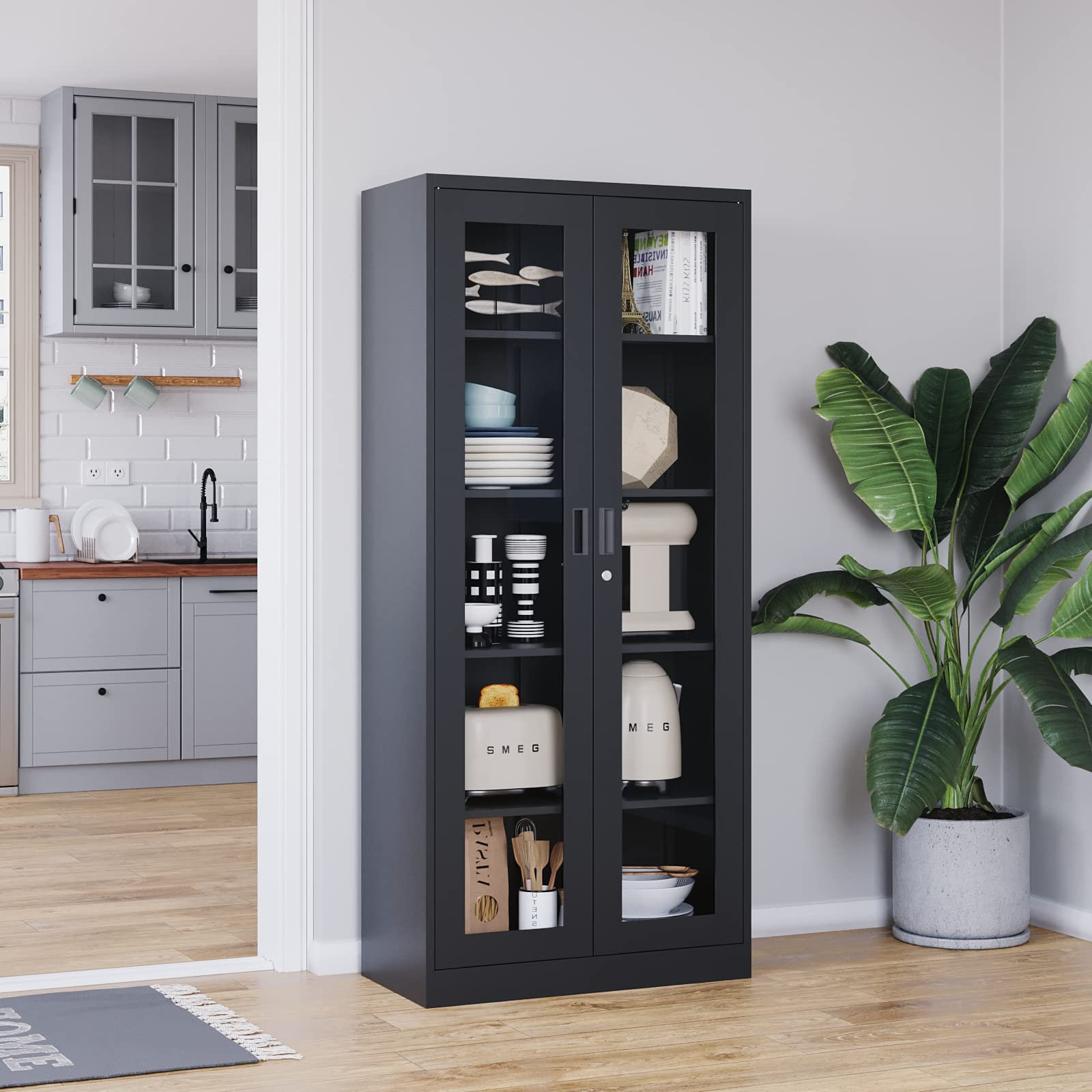 Inbox Zero Humerah 4 - Shelf Storage Cabinet & Reviews | Wayfair