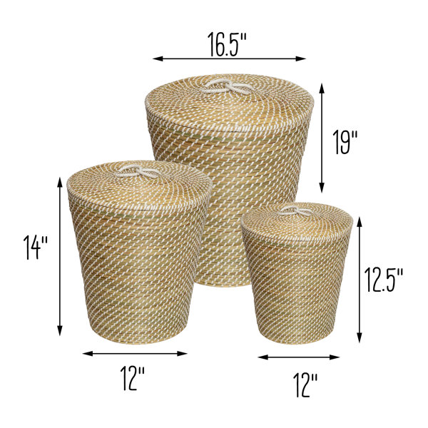 Sand & Stable™ 3 Piece Snake Charmer's Rattan Basket Set & Reviews ...