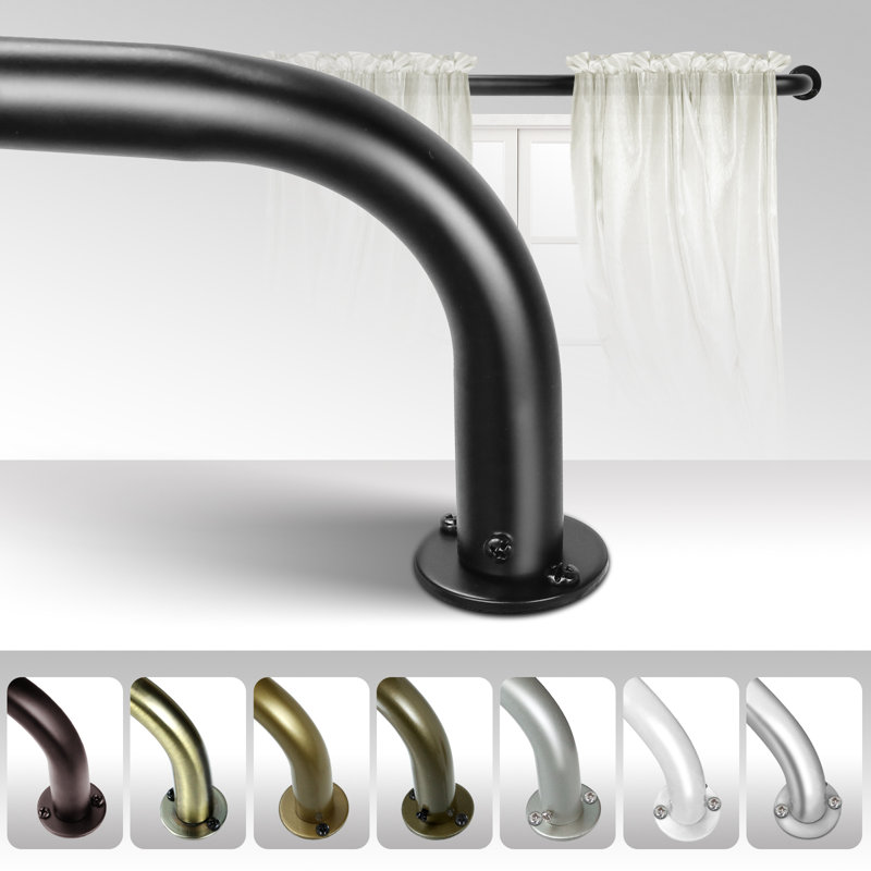 Symple Stuff Aariel Adjustable 1" Single Curtain Rod & Reviews | Wayfair