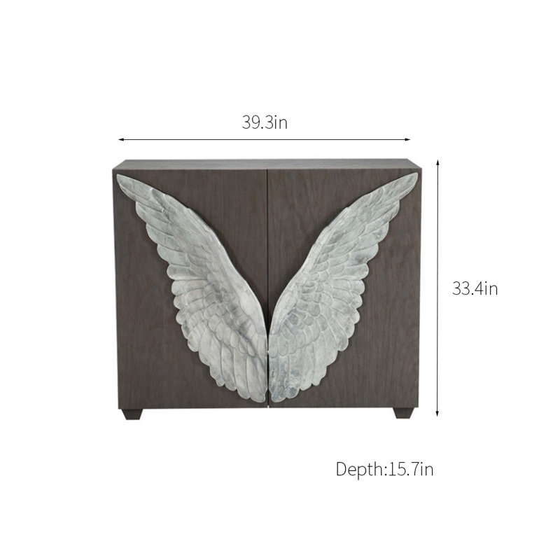 Dream cabinet Vintage Solid Wood Angel Wings Porch Cabinet Solid Wood ...