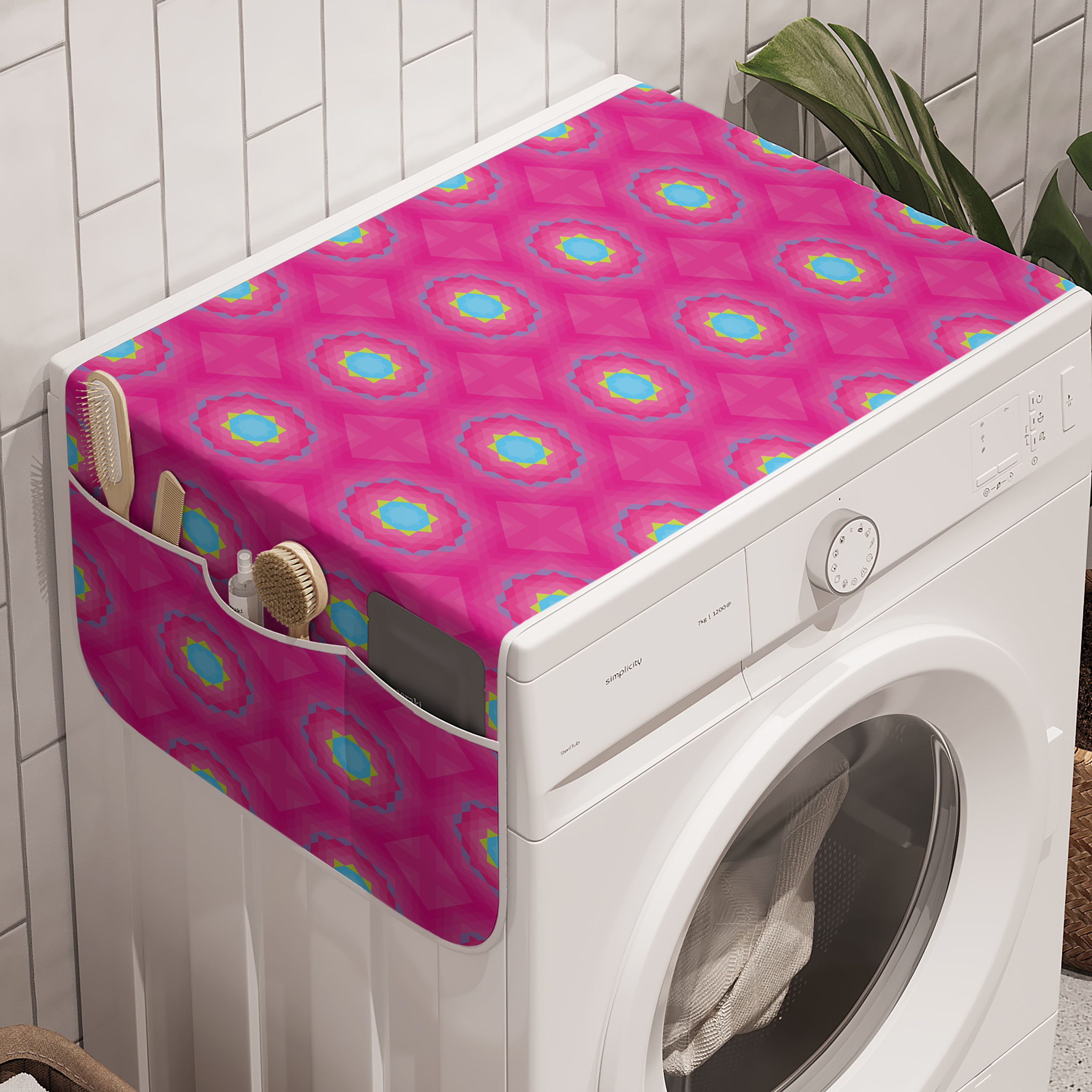 East Urban Home Pink Washing Machine Organizer Pack of 2 47" x 18.5 ...