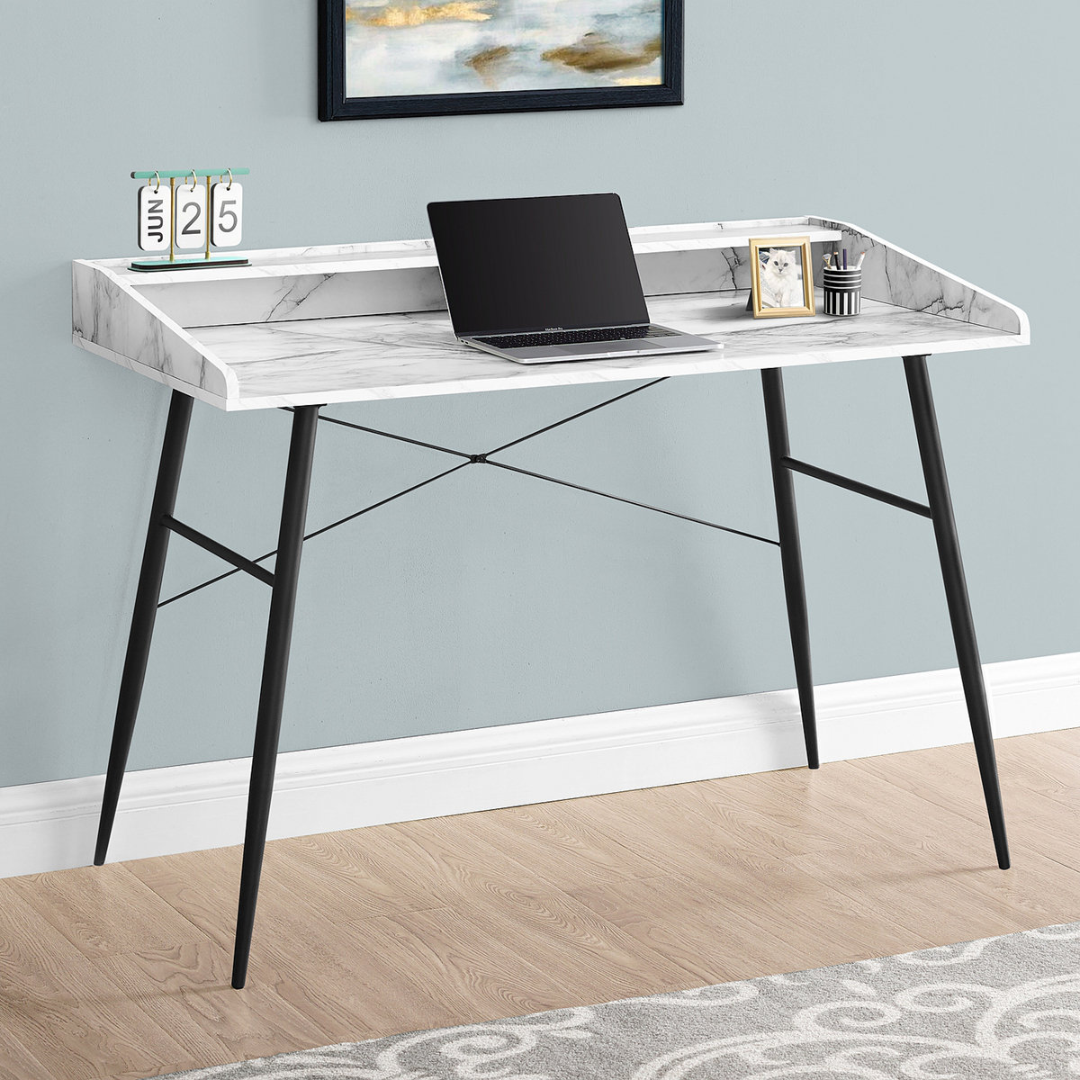 Wrought Studio™ Computer Desk, Home Office, Laptop, Storage Shelves, 48 ...