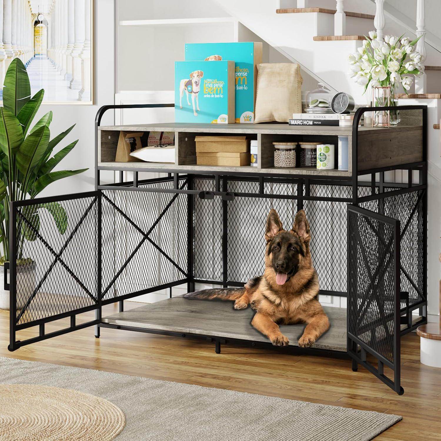 Archie & Oscar™ Dog Crate Furniture,Wooden Dog Crate End Table,43 Inch ...