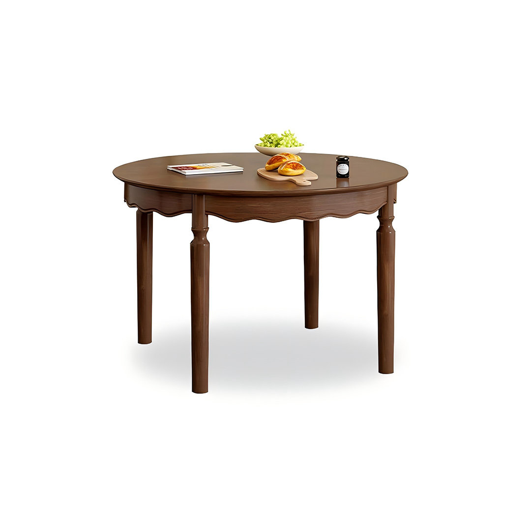 Canora Grey 47.24" Walnut Round Solid Wood Dining Tables | Wayfair