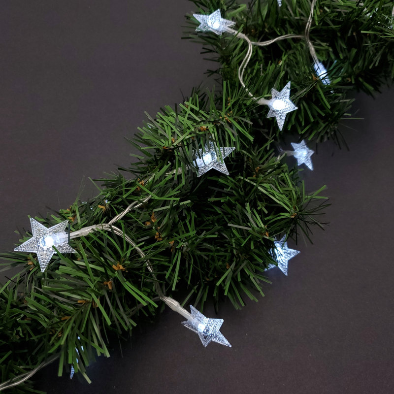 The Holiday Aisle® Dido Battery Operated LED Mini Star String Lights ...