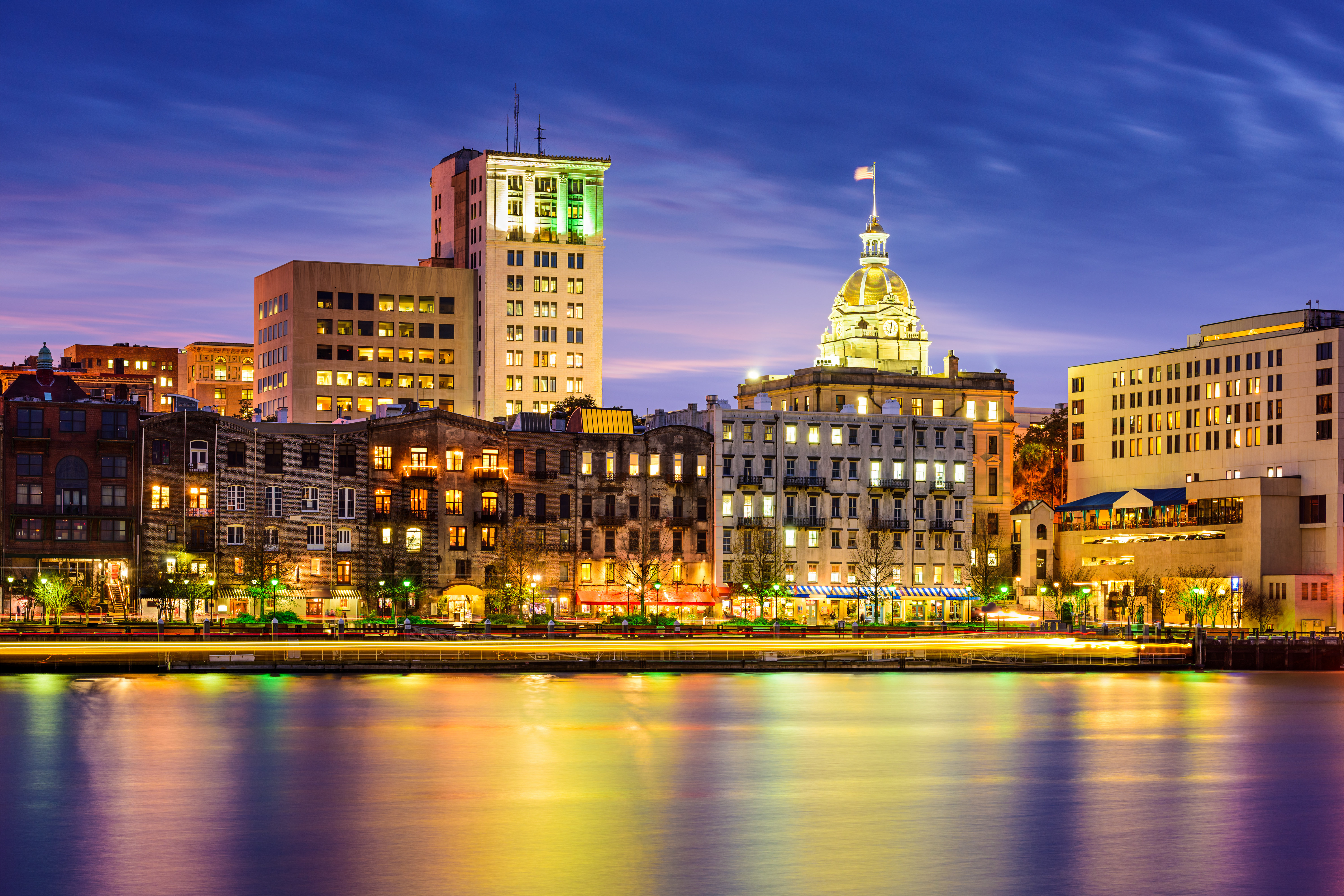 17 Stories Yokine Riverfront Skyline, Savannah, Georgia by ...