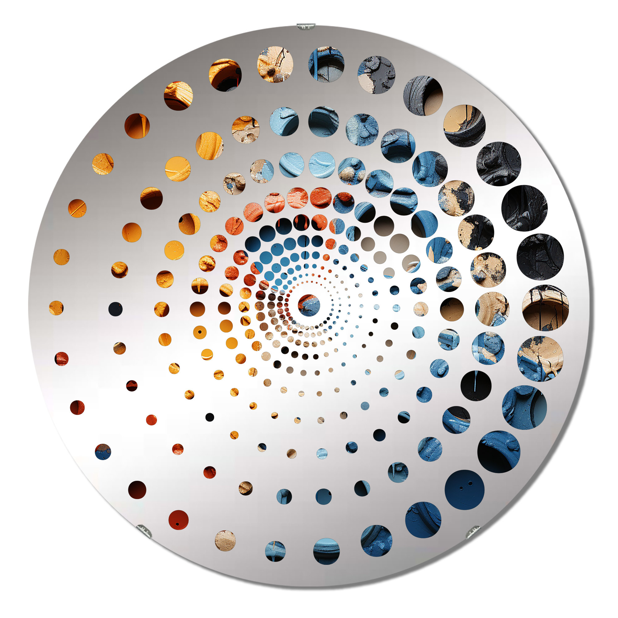 East Urban Home Fiquett - Spiral Circle Wall Mirror | Wayfair