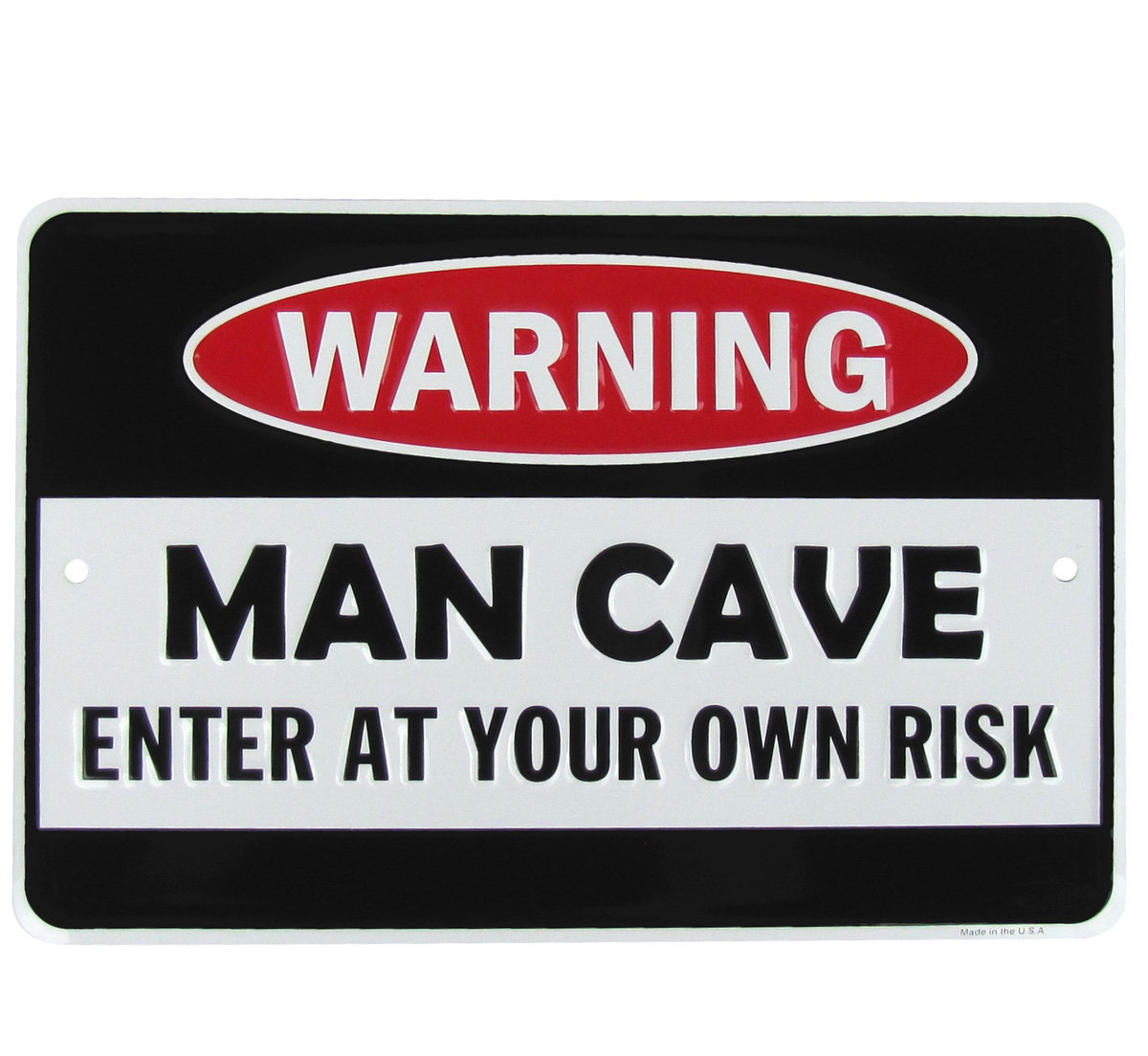 Treasure Gurus Warning Man Cave Funny Embossed Aluminum Sign Novelty ...