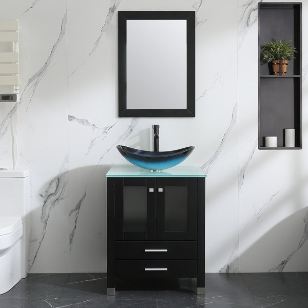 Glass Bathroom Vanities You'll Love | Wayfair