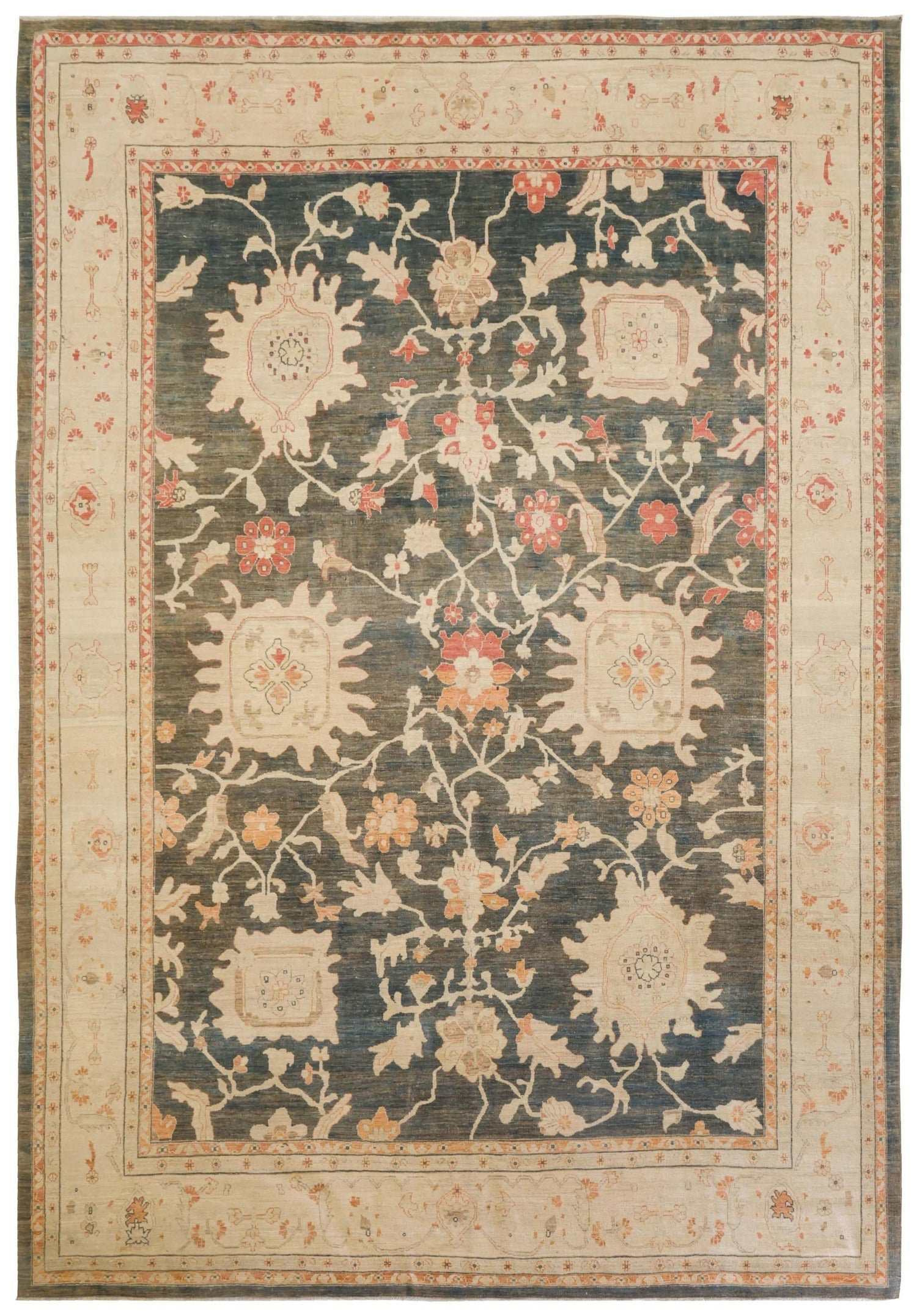 Landry & Arcari Rugs and Carpeting Vintage Afghani Sultanabad Wool On ...