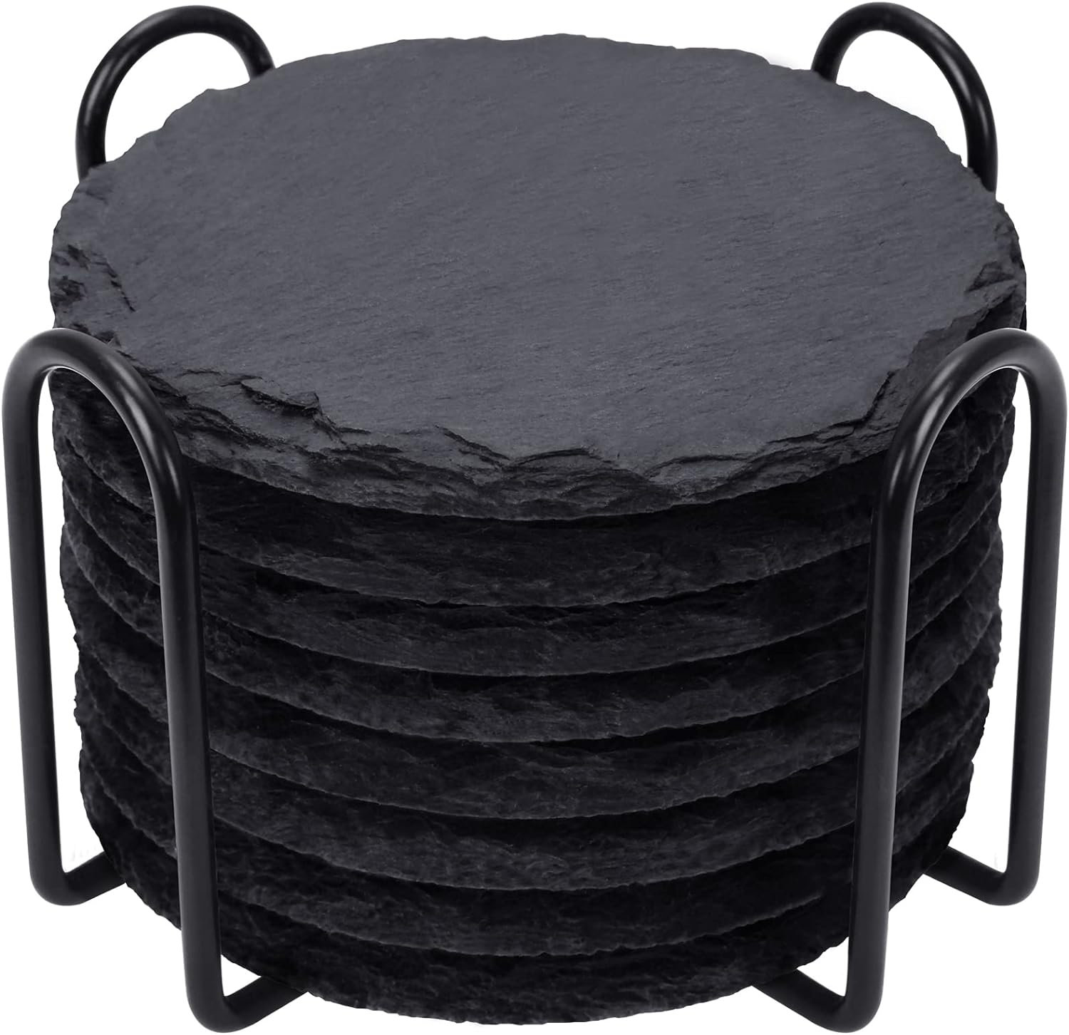 Ebern Designs Round 8 Piece Coaster Set & Reviews | Wayfair