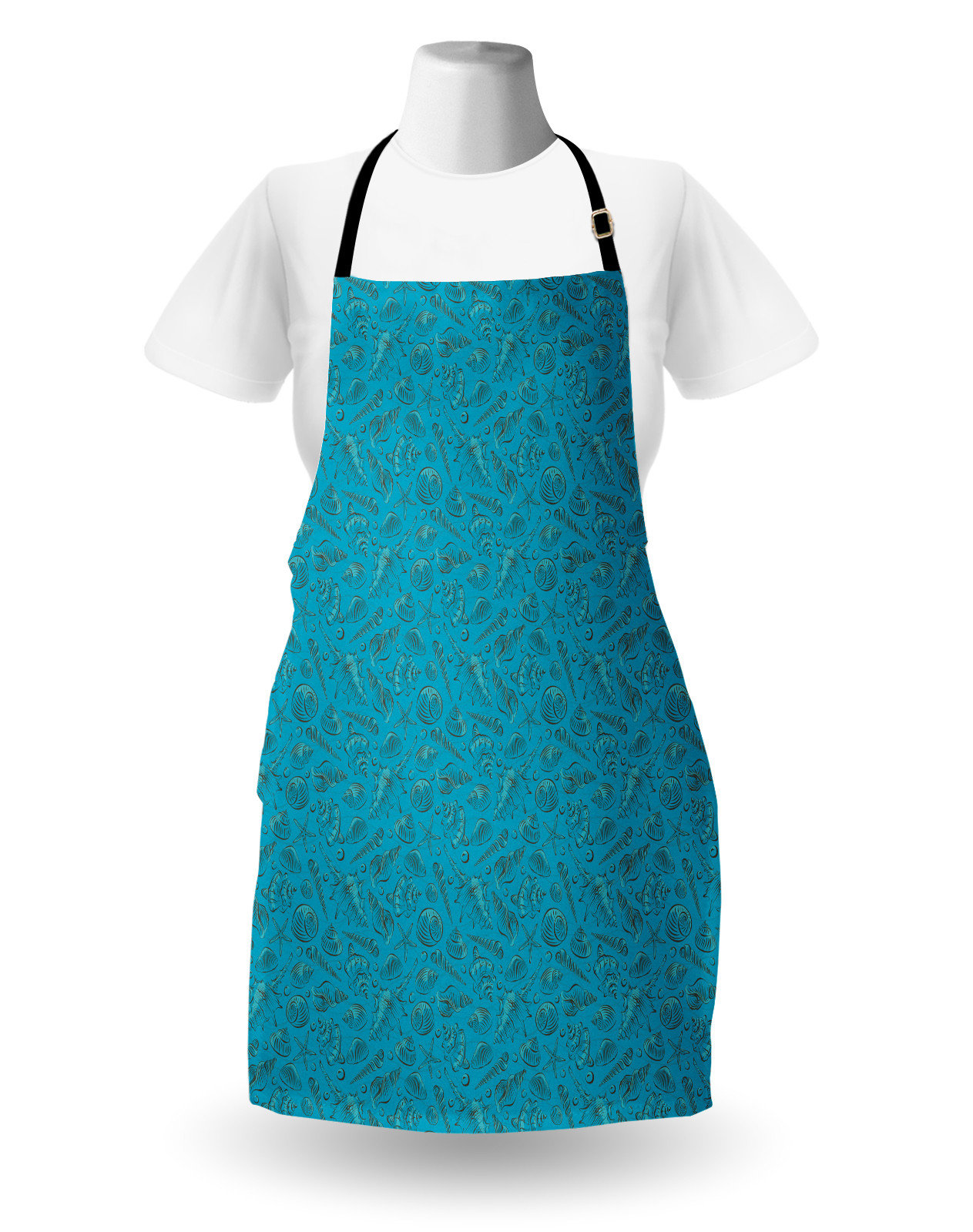 Dakota Fields Scallop Apron Unisex Cool Tones Underwater Art Adult Size ...