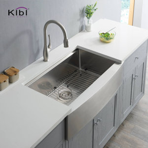 KIBI USA 36'' L Single Bowl Stainless Steel Kitchen Sink & Reviews ...