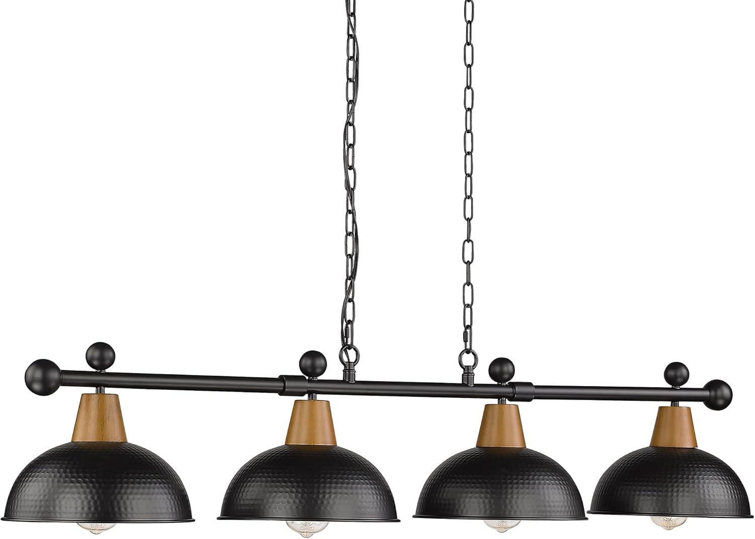 Williston Forge 48" Modern 4-Light Pool Table Lighting Fixture With ...