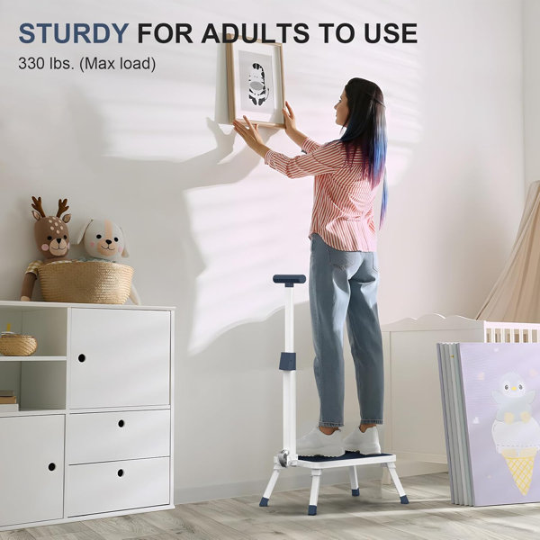 CHUANGWENYI Folding Step Stool, Step Stools With Handle For Elderly ...