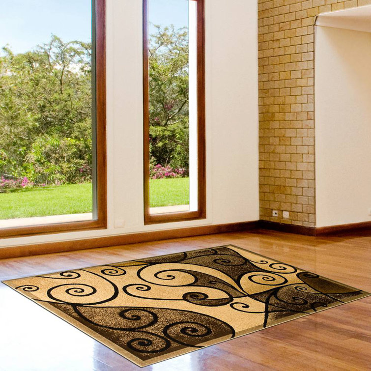 AllStar Rugs Abstract Brown/Beige Area Rug & Reviews | Wayfair