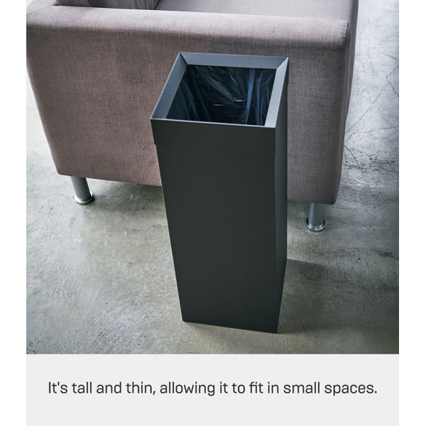 Yamazaki Home Tower Yamazaki Home Tall Trash Can 7.25 gallon Waste ...