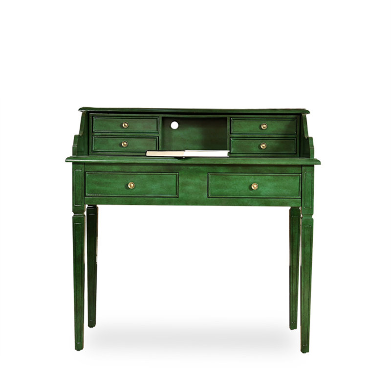 Red Barrel Studio® 41.34" Green Rectangular Solid + Manufactured Wood ...