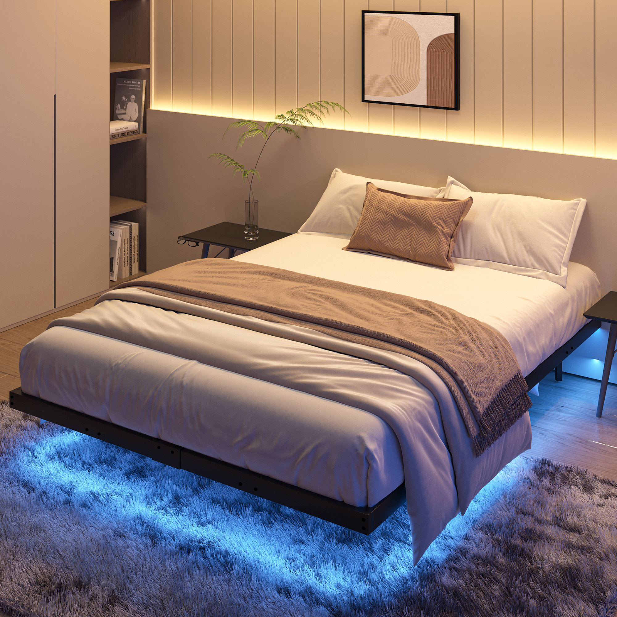 Alwyn Home Floating Metal Bed Frame | Wayfair