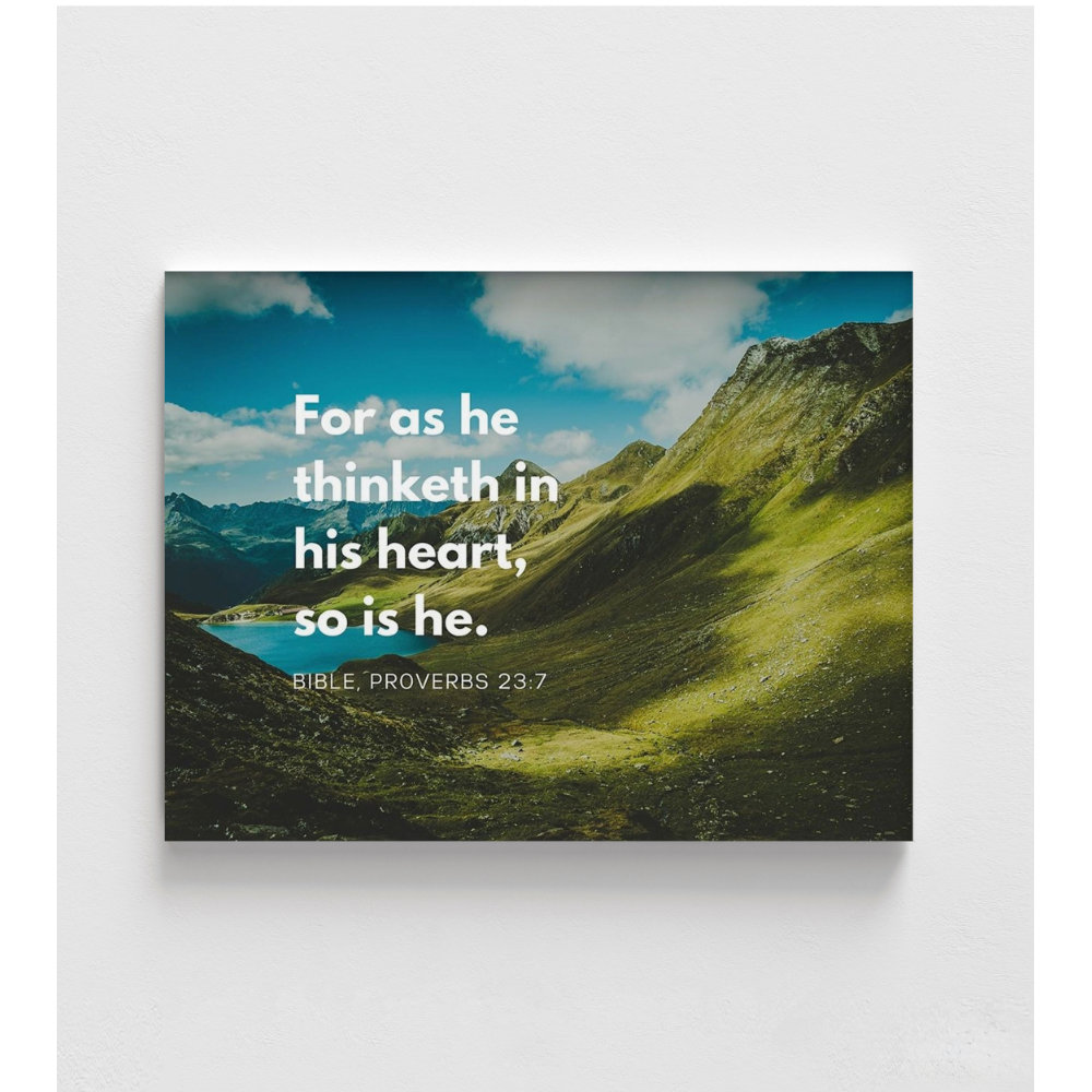 WeFrameArt Bible Verse Quote Proverbs 23:7, Nature Landscape Biblical ...