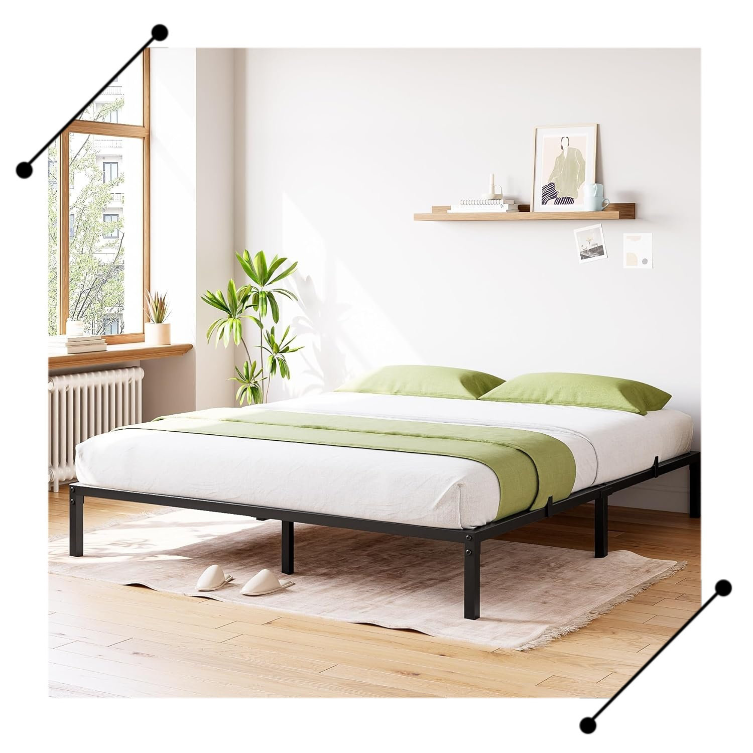 Tucker Murphy Pet™ 16 Inch Metal Bed Frame Sturdy Platform Bed Frame No ...