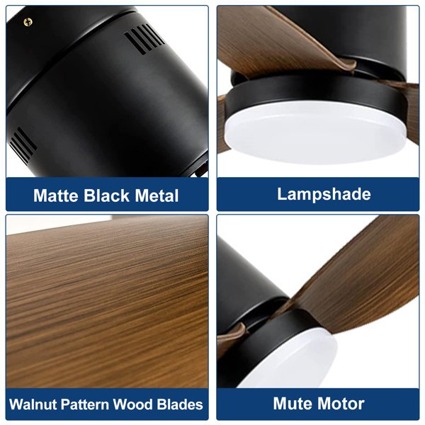 Wade Logan® Andricka 40'' Brocklehurst 3 - Blade Ceiling Fan with | Wayfair