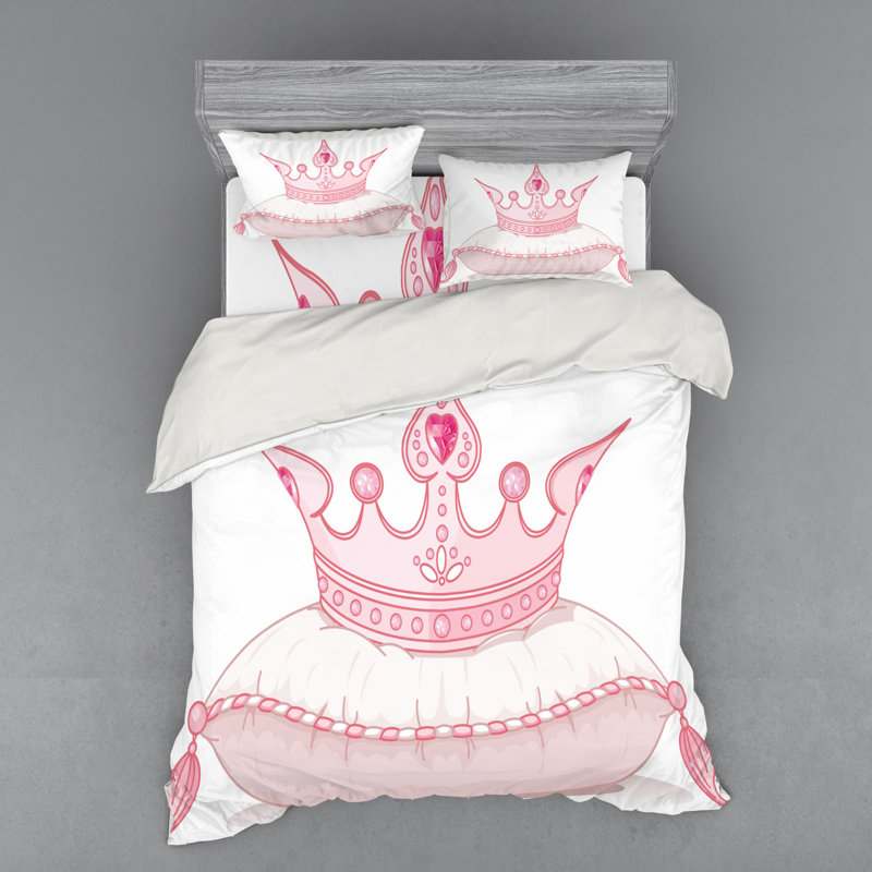 Ambesonne Queen Cartoon Princess Crown on Pillow Fairy Tail Fantasy ...