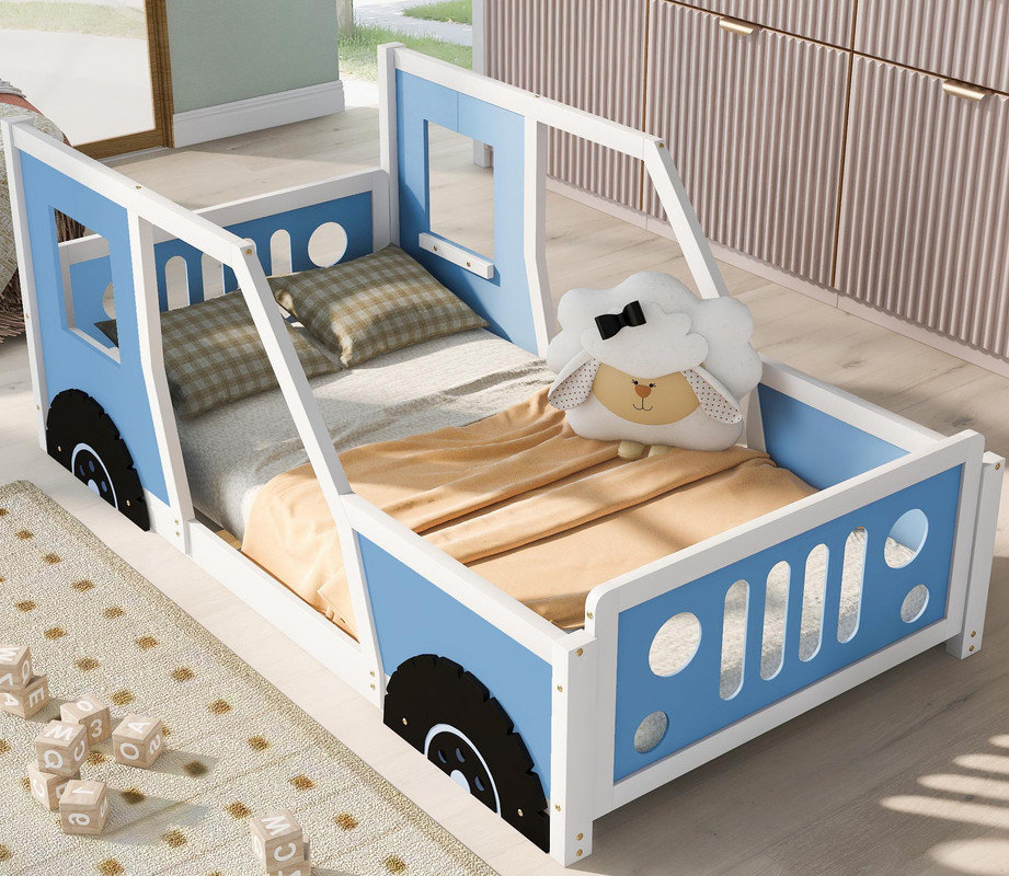 Ophelia & Co. Full Size Fun Playful Car-Shaped Platform Bed | Wayfair