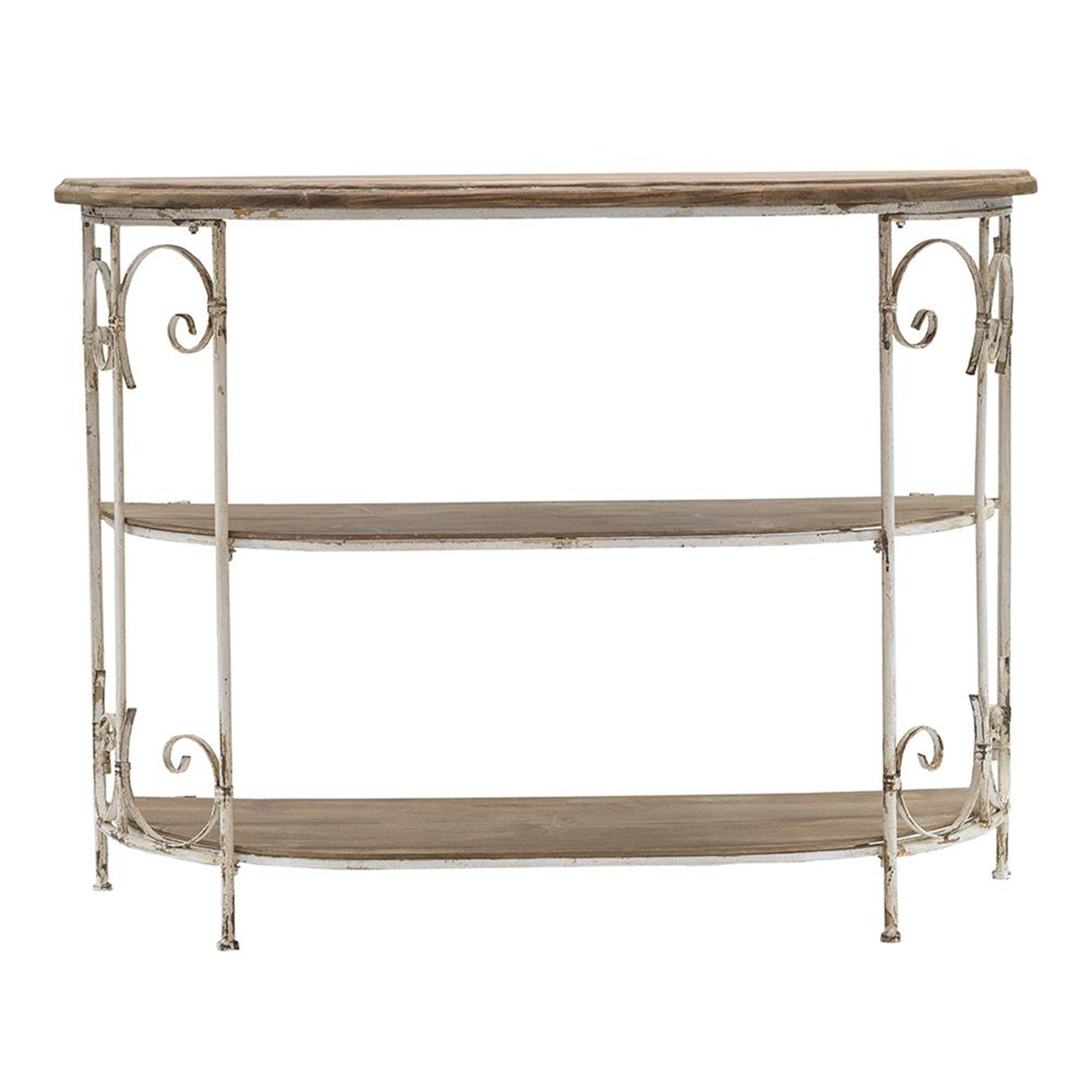 One Allium Way® 43.5x14x32" Three-Tiered Wooden Shelving Unit with ...