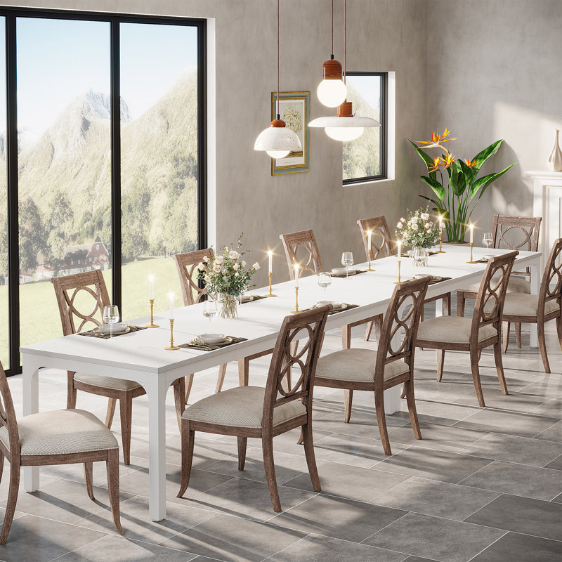 Ebern Designs Frodeen Rectangular Large Long Dining Table & Reviews ...