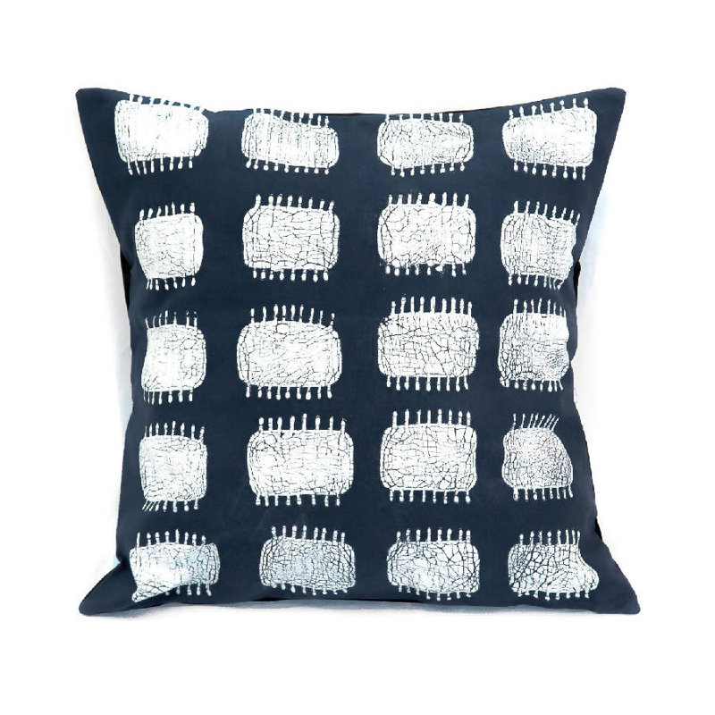 Tribal Textiles Pillow Cover - Tribal Cloth Indigo Spike | Wayfair