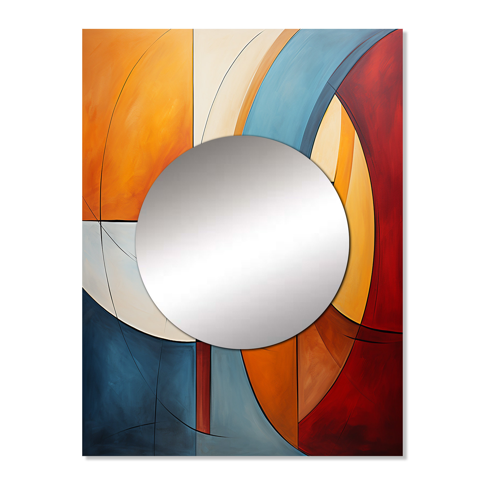 East Urban Home Cubism Geometric Form I - Cubism Mirror Wall Decor ...