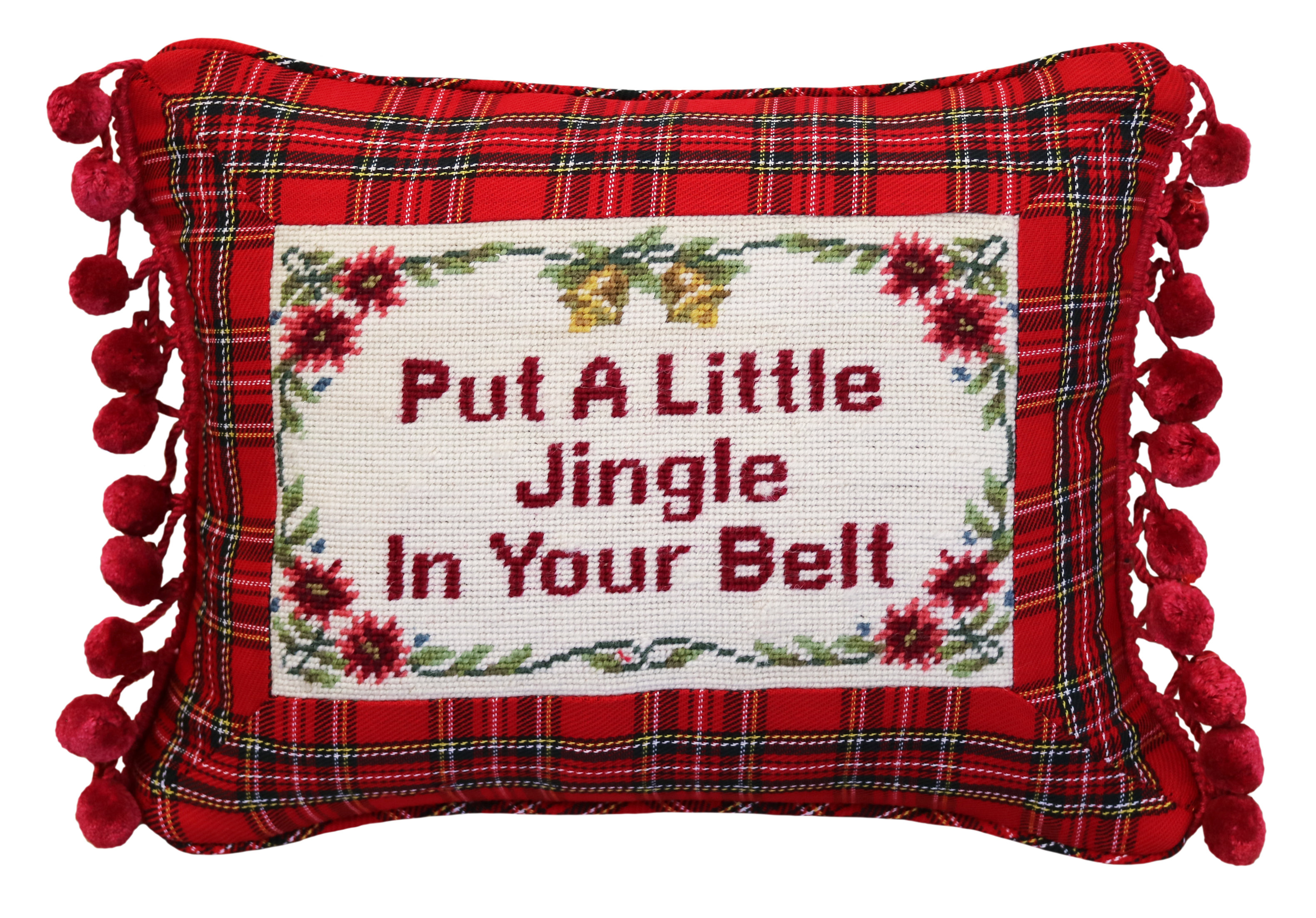 123 Creations Embroidered Wool Throw Pillow | Wayfair