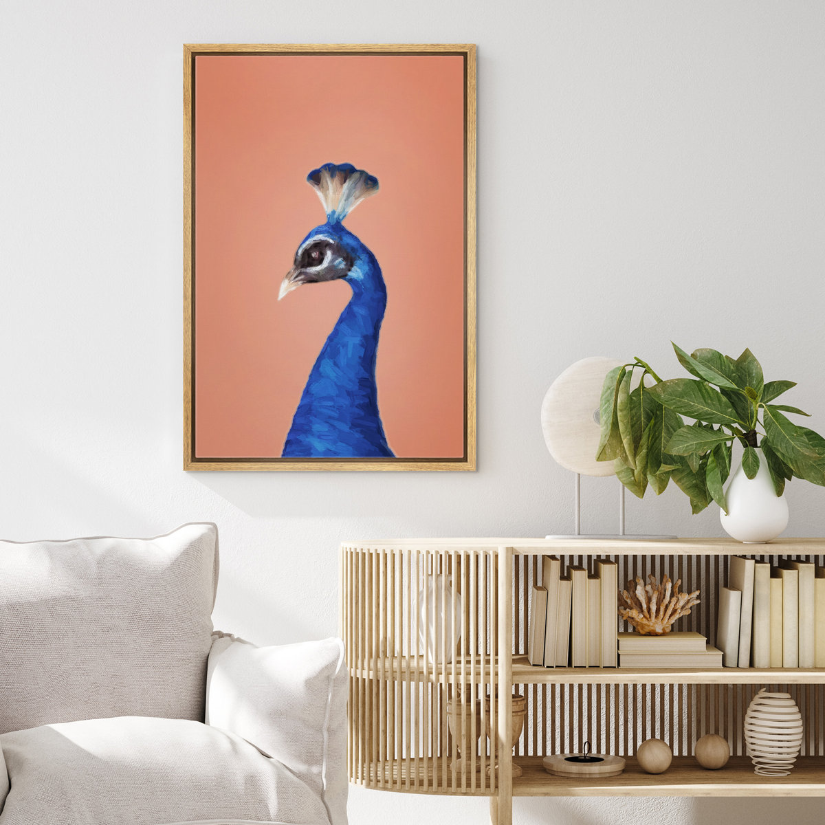 IDEA4WALL Bright Preppy Animals IDEA4WALL Framed Canvas Print Wall Art ...