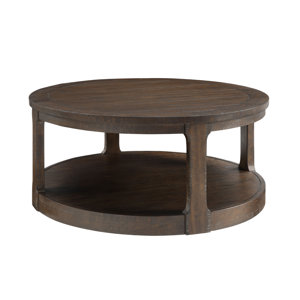 Gracie Oaks 40Inch Large Curved 2 Tier Traditional Round Circle Wooden ...