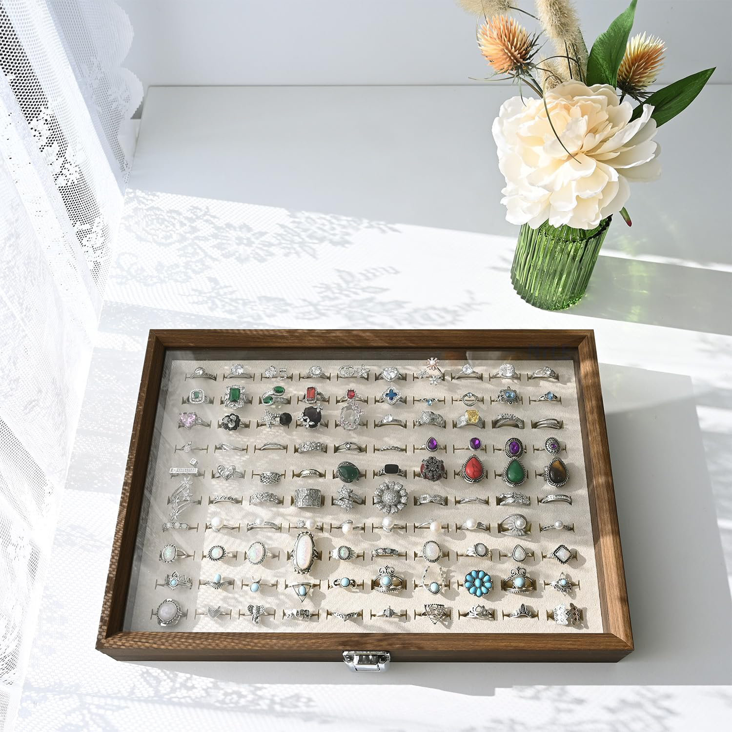 Winston Porter Ring Box Jewelry Display Tray, Display Case Accessories ...