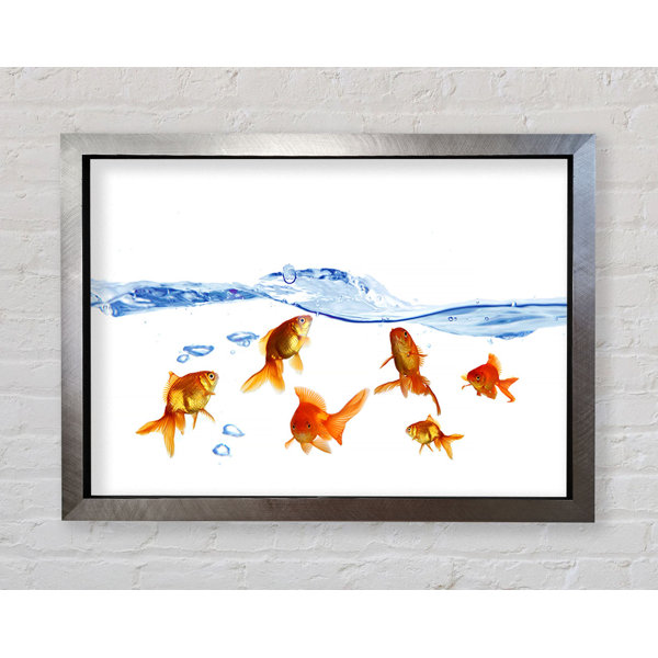 House of Hampton Silverfish Wave Framed Print | Wayfair.co.uk