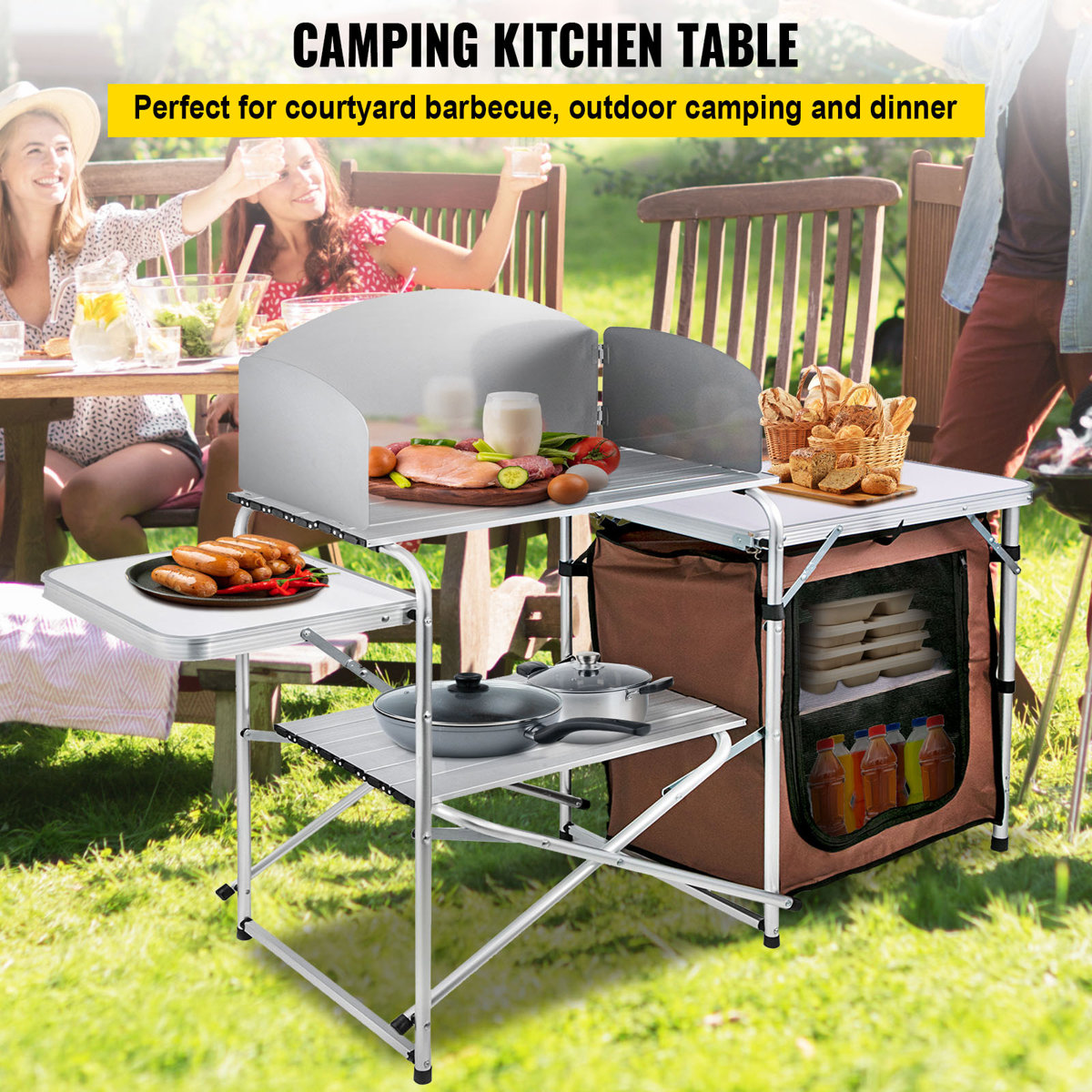 VEVOR Camping Kitchen Table Folding Portable Tent & Reviews | Wayfair