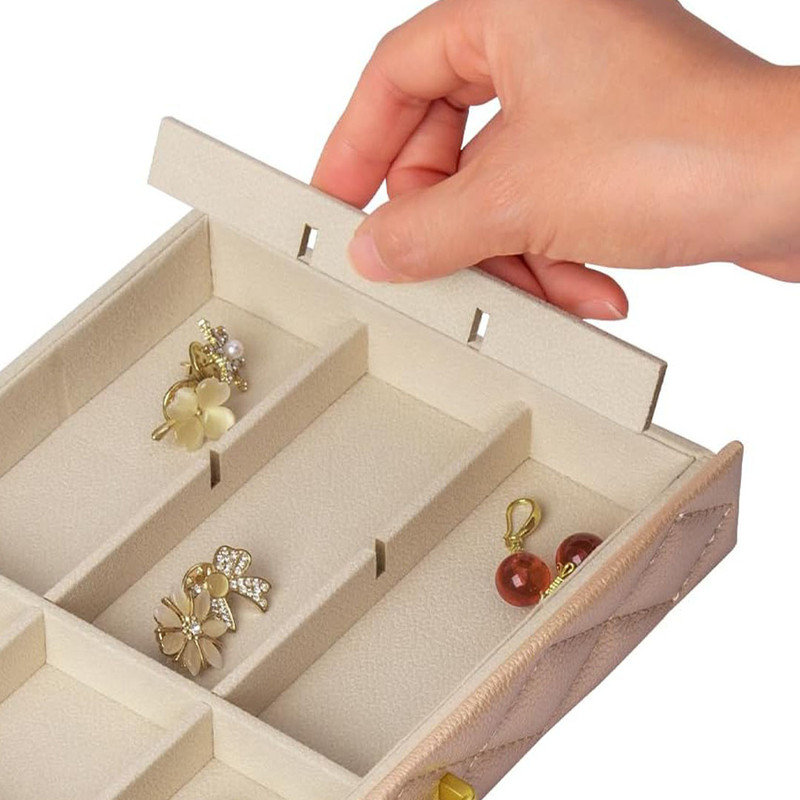 Everly Quinn 10-Layer Storage Case, Faux Leather Organizer with Drawers ...