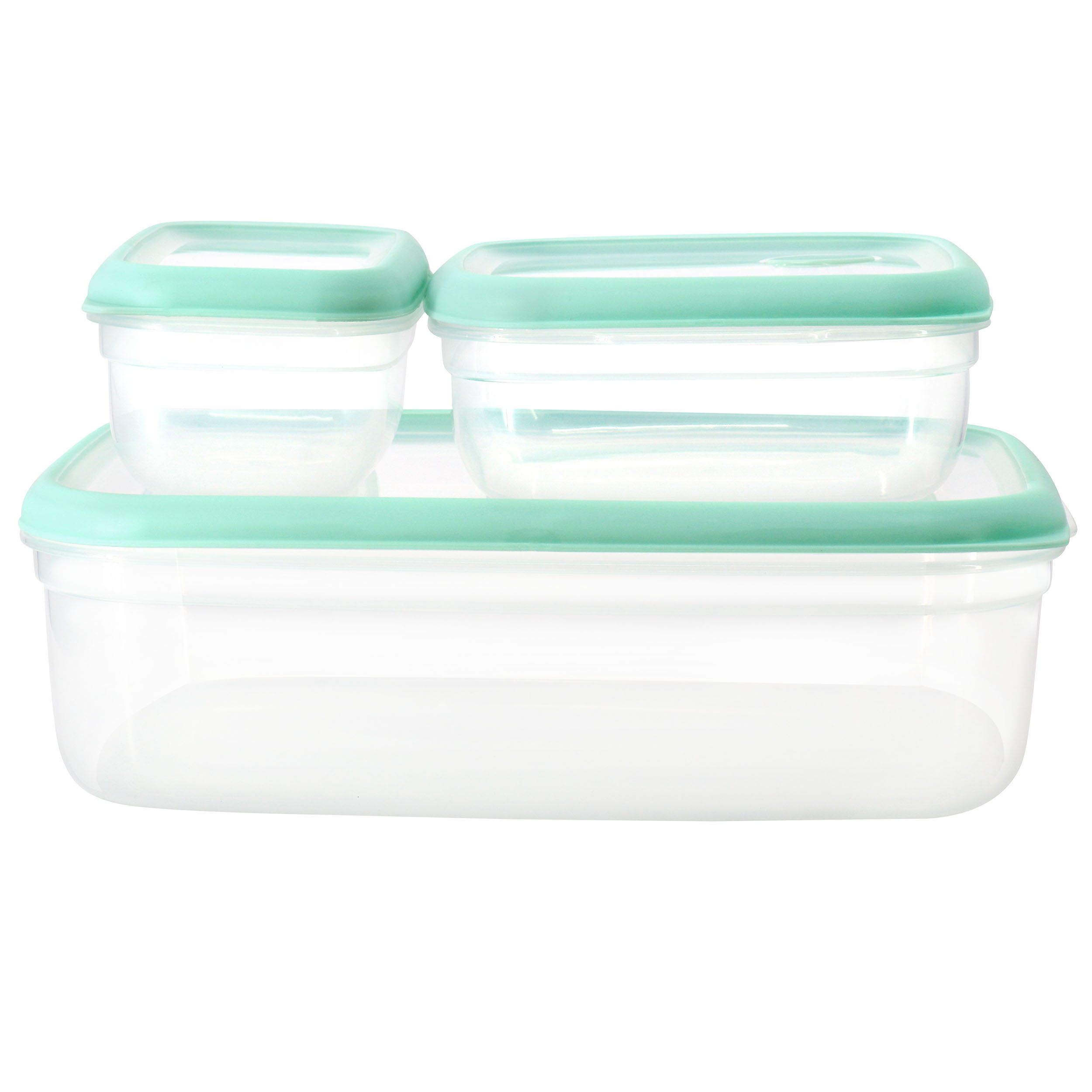 Martha Stewart 6 Piece Plastic Food Container Set with Lids in Mint ...